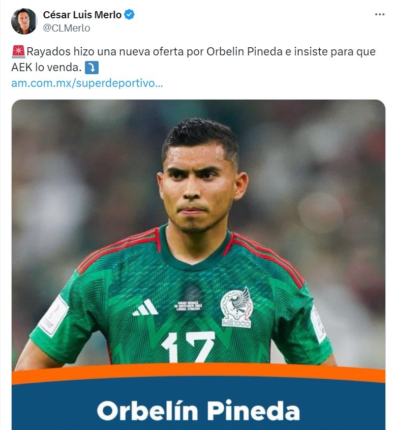 Rayados lanza nueva oferta por Orbelín Pineda: ¿La tercera será la ...