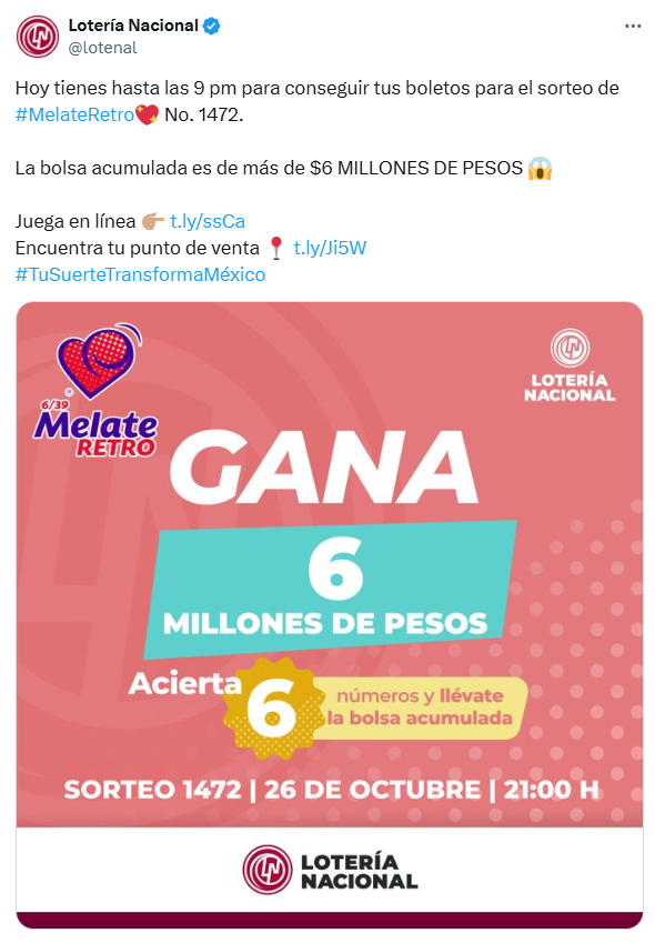 Resultados del Melate Retro hoy: Números ganadores sorteo 1472 del ...
