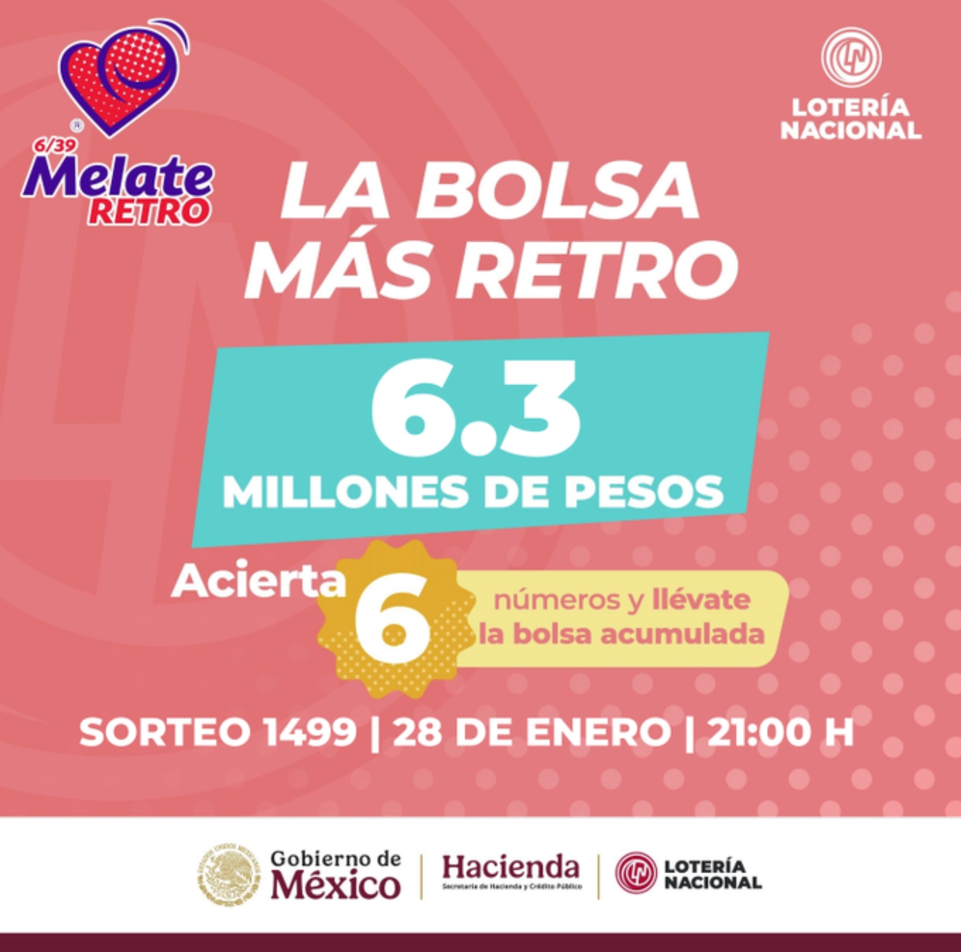 Resultados del Melate Retro hoy: números ganadores sorteo 1499 martes ...