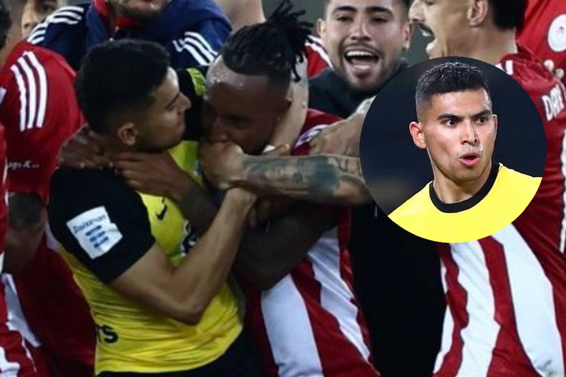 Ahorcan a Orbelín Pineda en pelea entre AEK Atenas y Olympiacos en ...