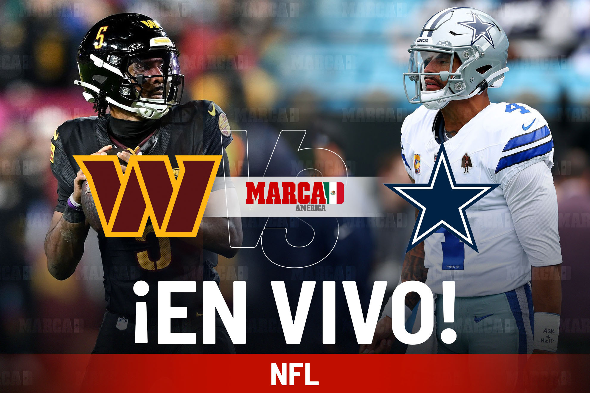 Cowboys vs Commanders EN VIVO Online. Dak Prescott y Dallas contra ...