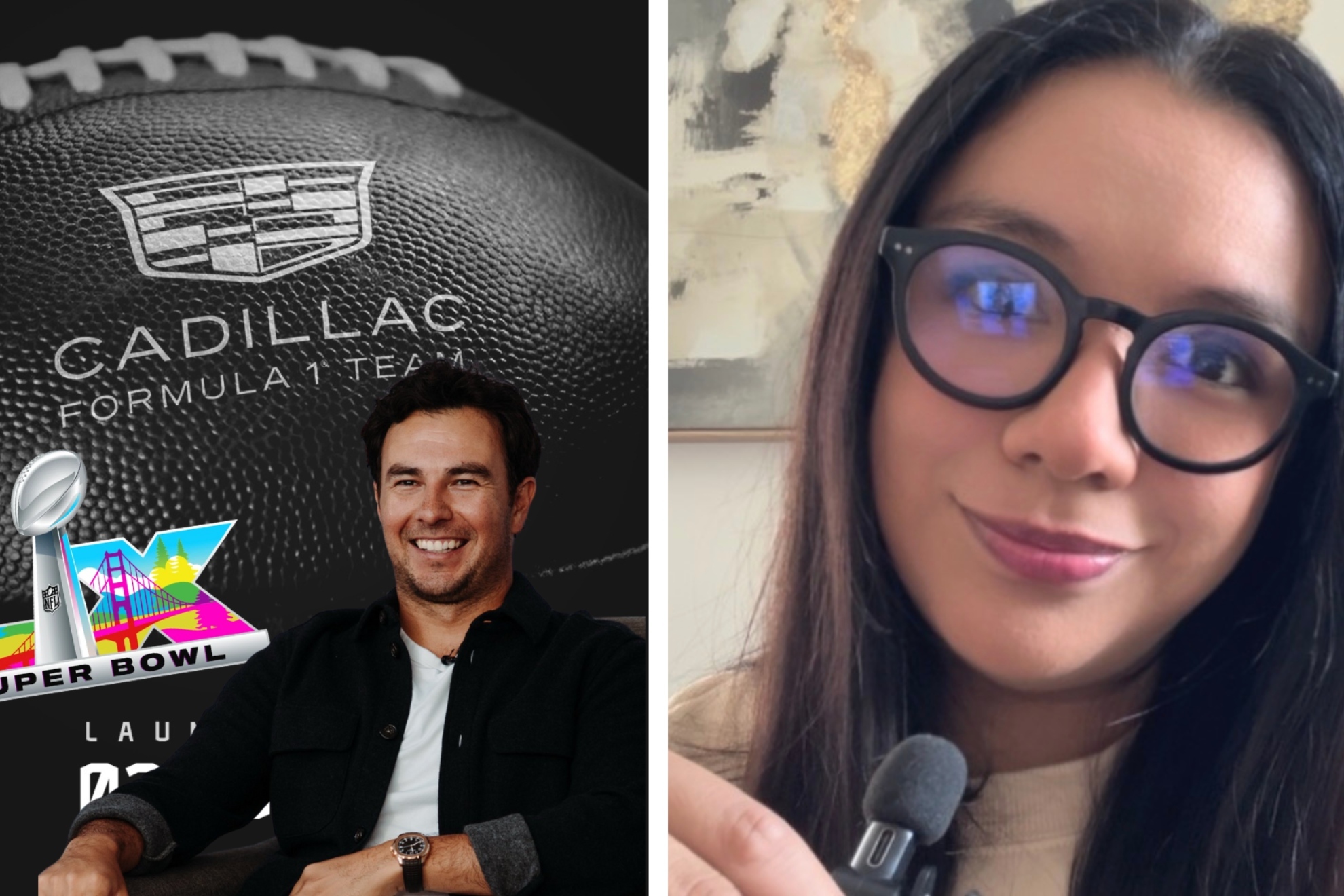 Cadillac y la presentación del auto de Checo Pérez en el Super Bowl LX ...