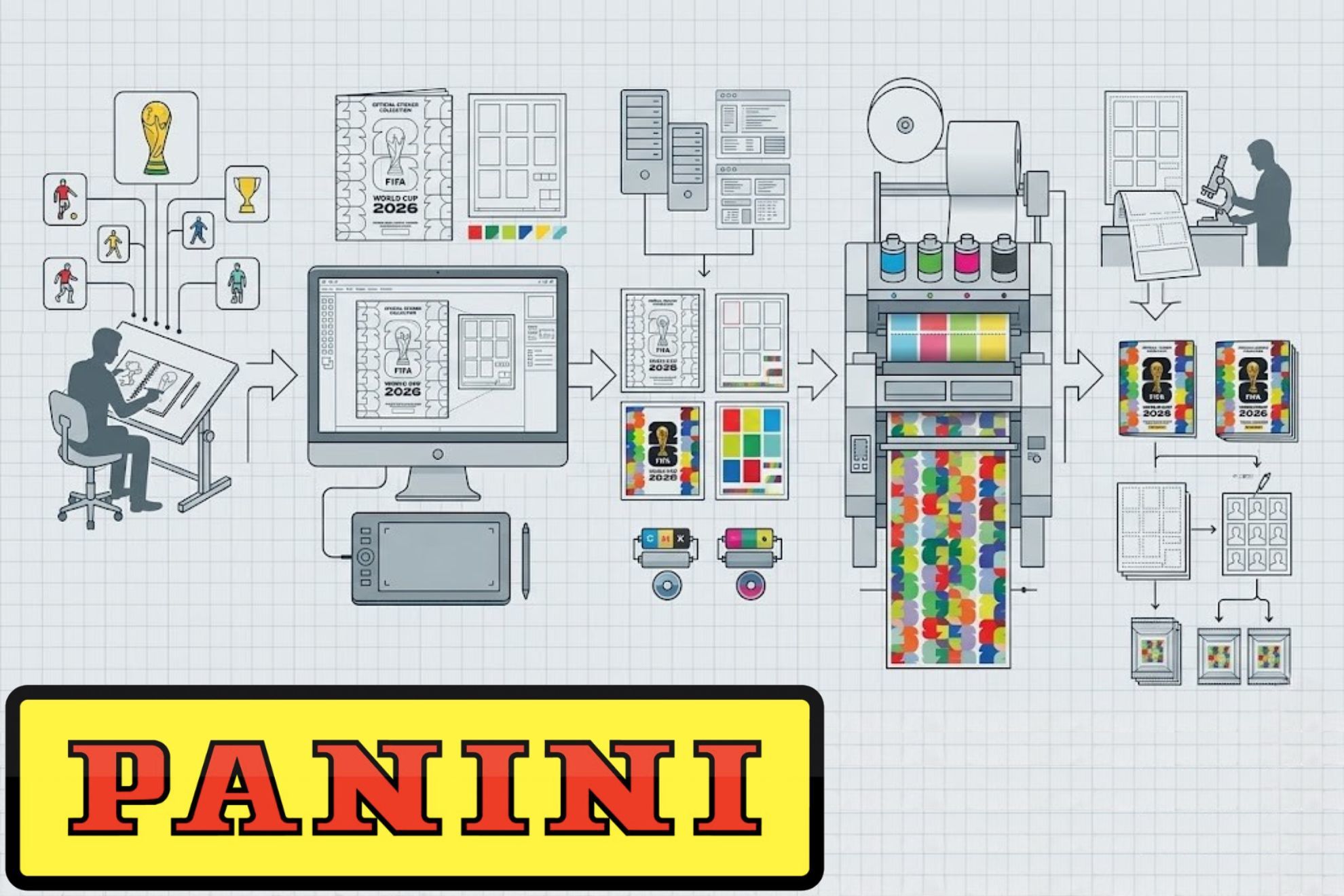 El paso a paso de cómo se imprime el álbum Panini del Mundial y cómo no ...